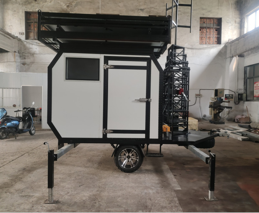 120ft Torre Telescópica Rápido Desdobramento Torre Trailer Com Shelter ...