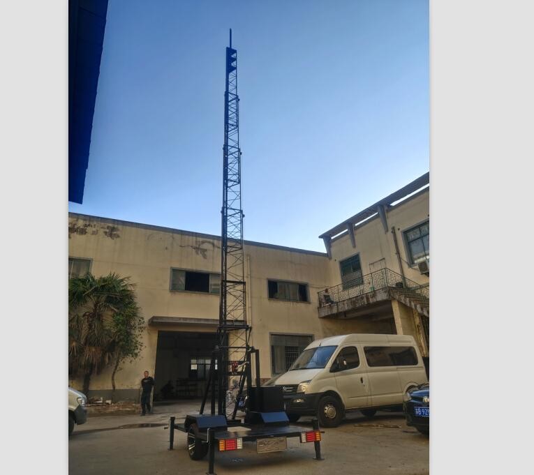 120ft Torre Telescópica Rápido Desdobramento Torre Trailer Com Shelter ...